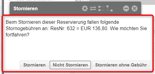 Reservierungen stornieren